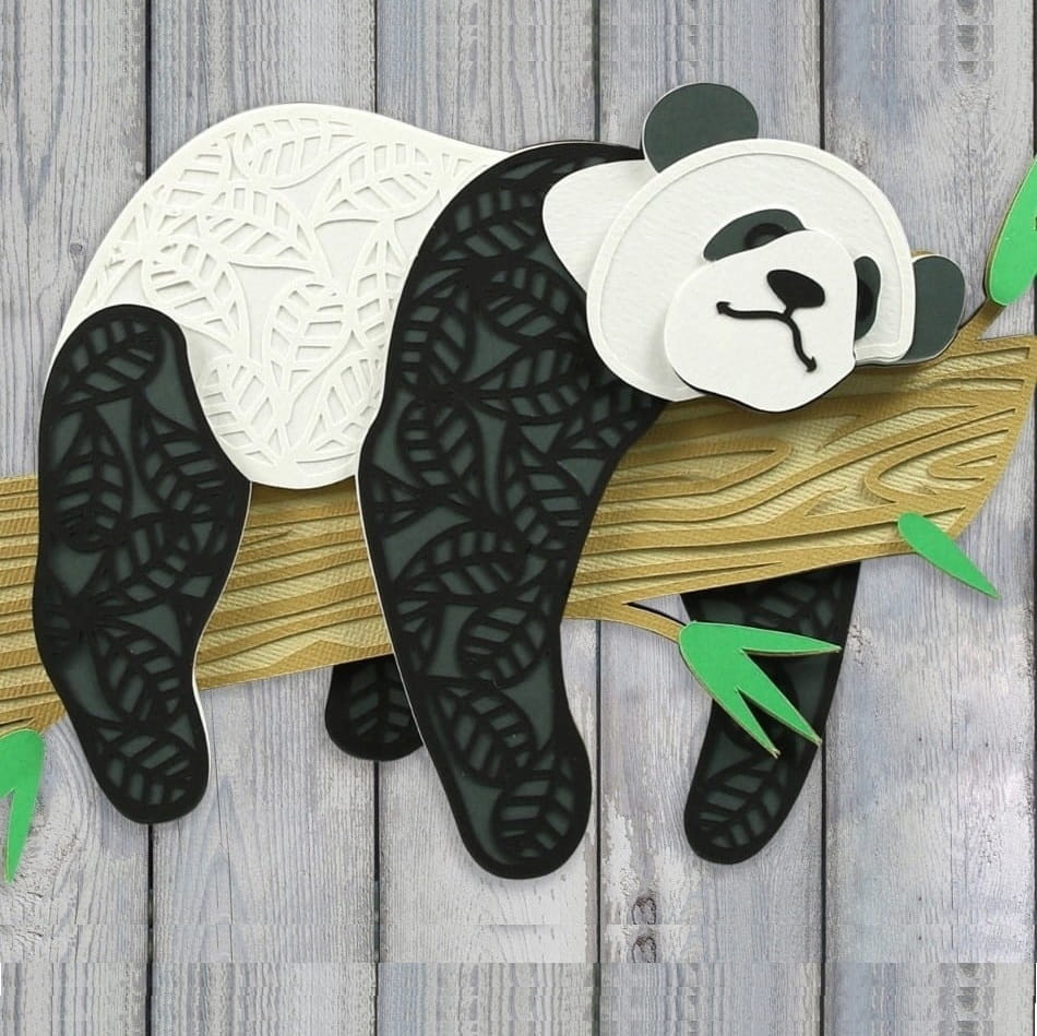 Laser Cut Panda Layered Design DXF File Free Download - 3axis.co