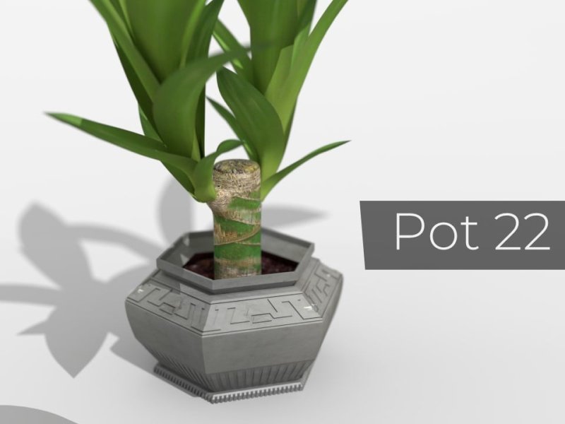 Pot_22 3D Printer Model Download Free STL File - 3axis.co