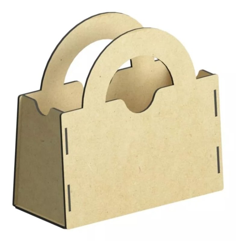 Laser Cut Candy Bag Wooden Candy Box Unfinished Mdf Handbag Gift Box ...