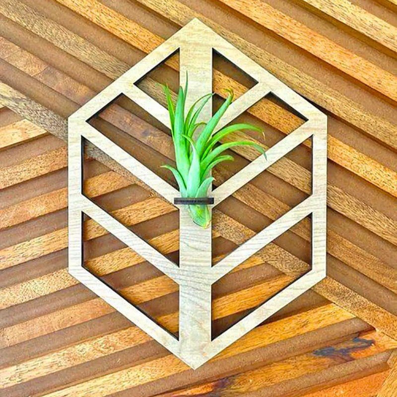 Laser Cut Air Plant Hanging Display Free Vector Download - 3axis.co
