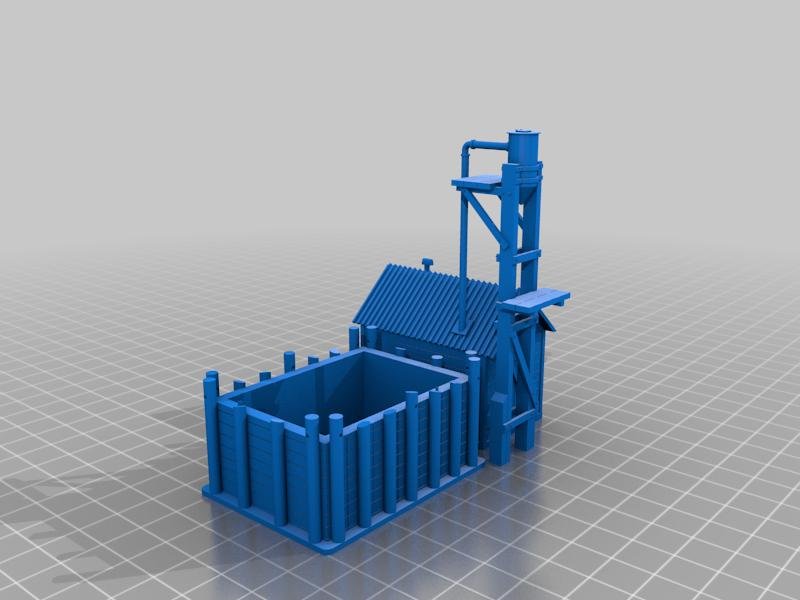 HO Scale Sand Tower And Drying House 3D Printer Model Download Free STL ...