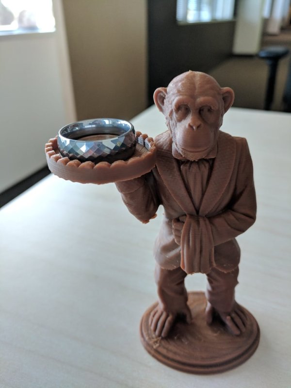 Monkey Butler Ring Holder 3D Printer Model Download Free STL File ...
