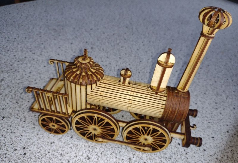 Laser Cut Saxonia Steam Locomotive SVG File Free Download - 3axis.co