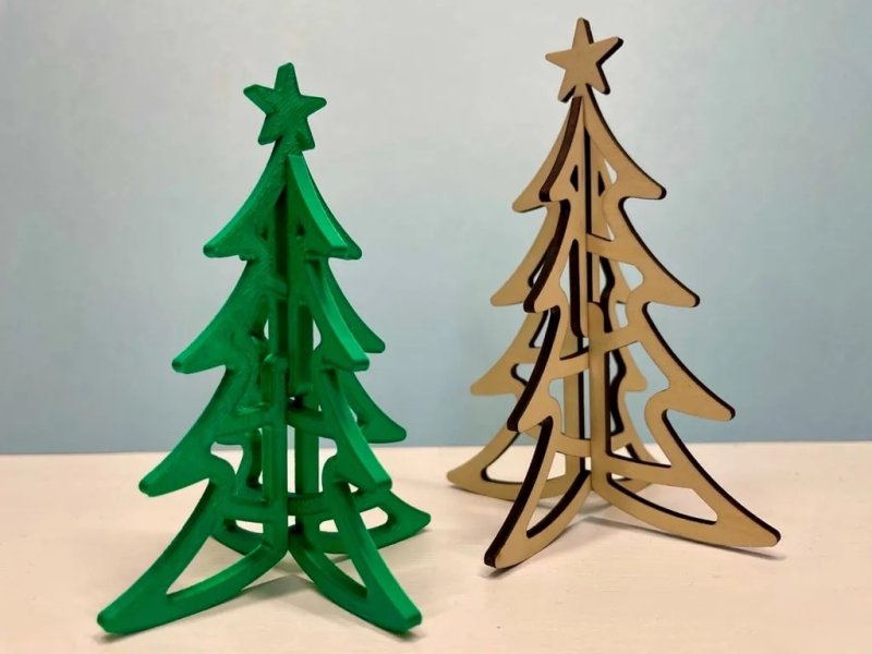 Laser Cut Christmas Tree Free Vector Download - 3axis.co