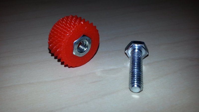 1″ Diameter Knurled Knob For 1/4×20 Nuts And Bolts 3D Printer Model ...