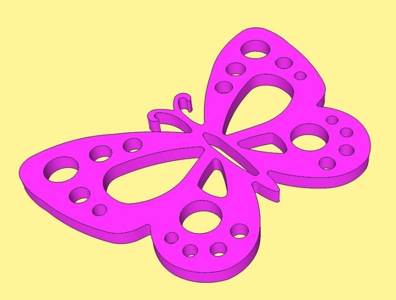 Butterfly # 71 3D Printer Model Download Free STL File - 3axis.co