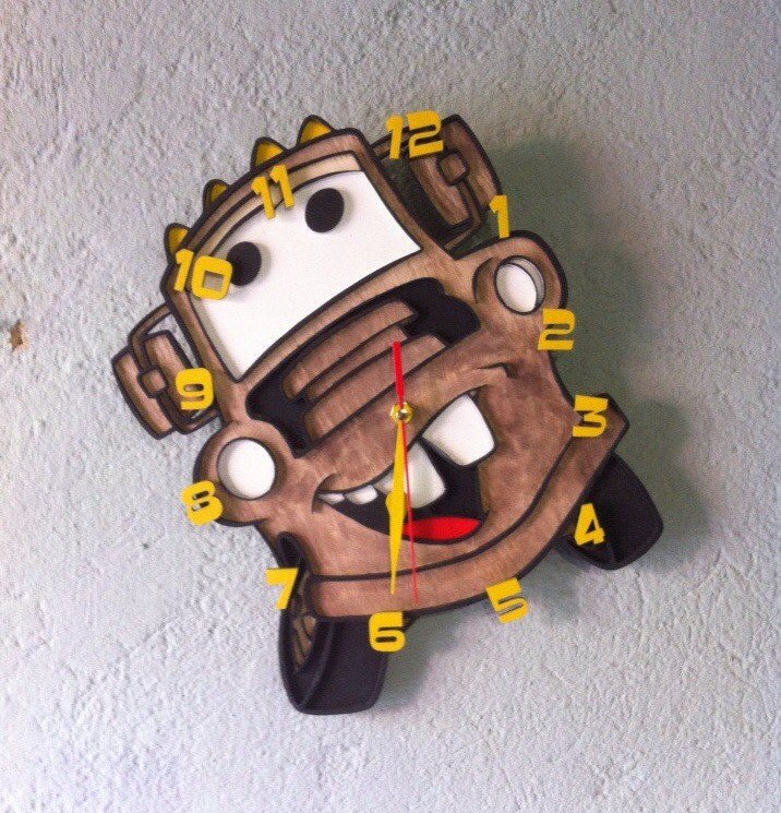 Laser Cut Tow Mater Wall Clock Free Vector Download - 3axis.co