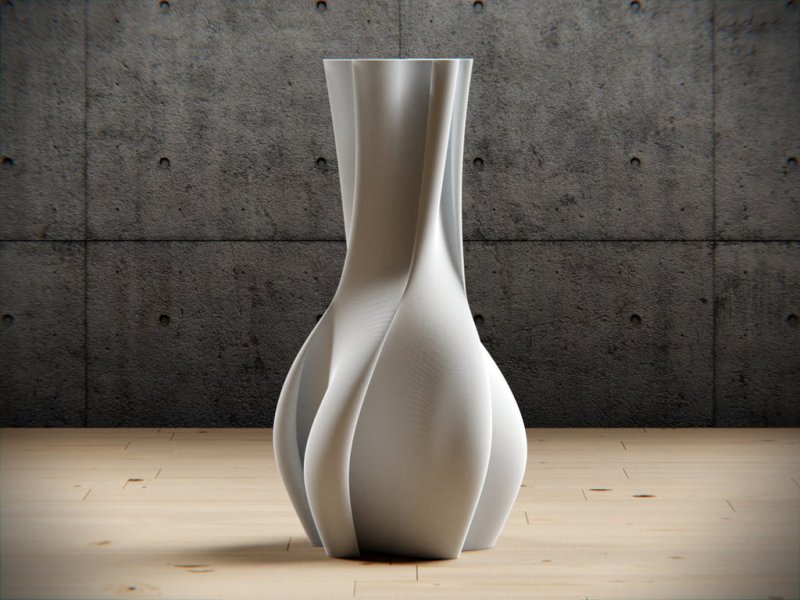 Spiraling Vase 3D Printer Model Download Free STL File - 3axis.co