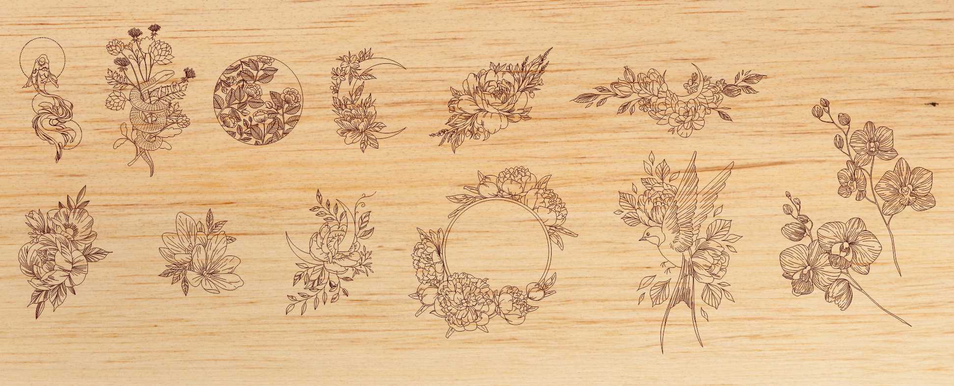 Laser Engraving Flowers Templates Free Vector Cdr Download 3axis co