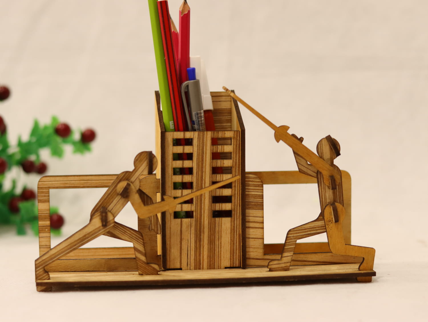 Laser Cut Desk Pen Holder 3mm SVG DXF CDR AI PDF Free Download - 3axis.co