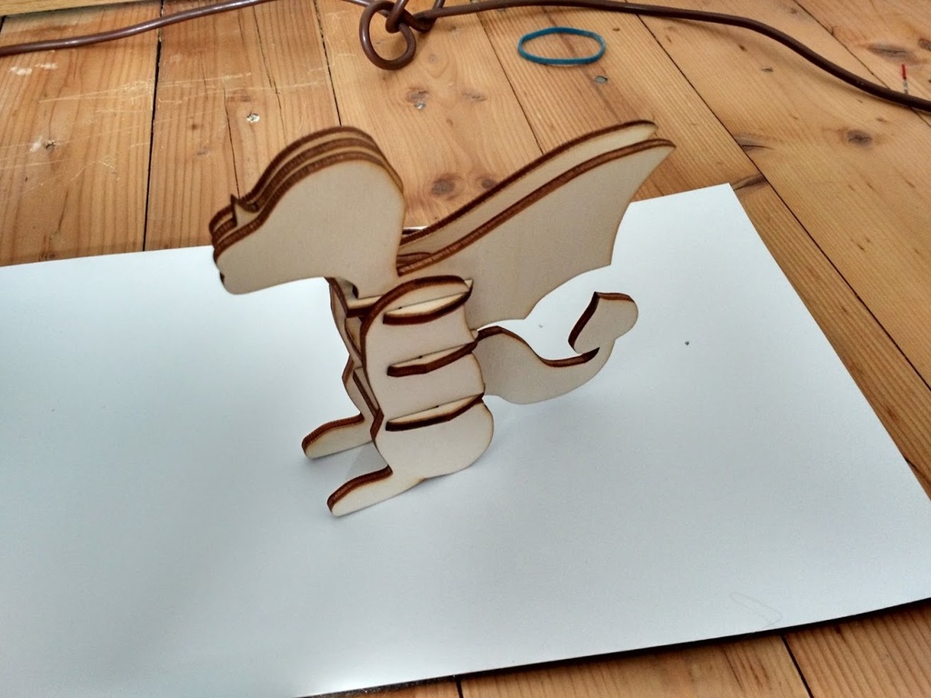 Laser Cut Dragon 4mm SVG File Free Download - 3axis.co