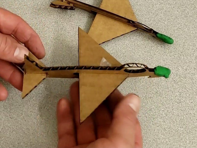 Laser Cut Tinkercad Tiny Jet and Launcher Free Vector Download - 3axis.co