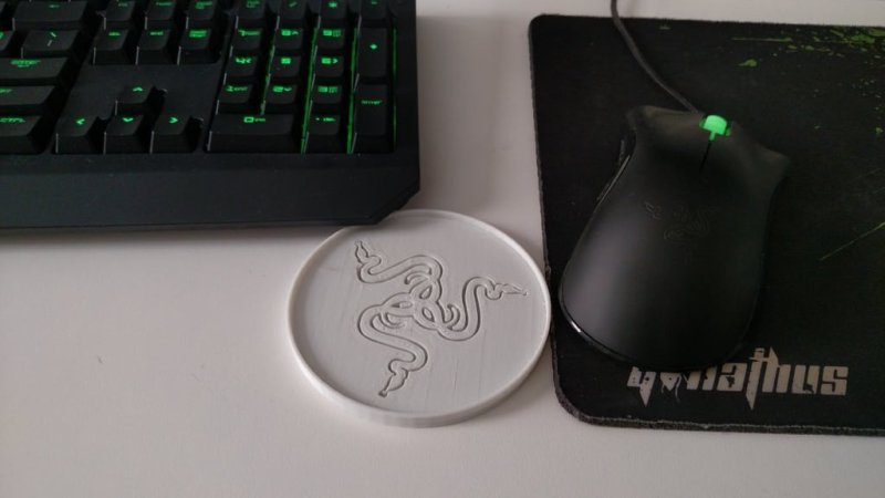 Razer Coaster 3D Printer Model Download Free STL File - 3axis.co