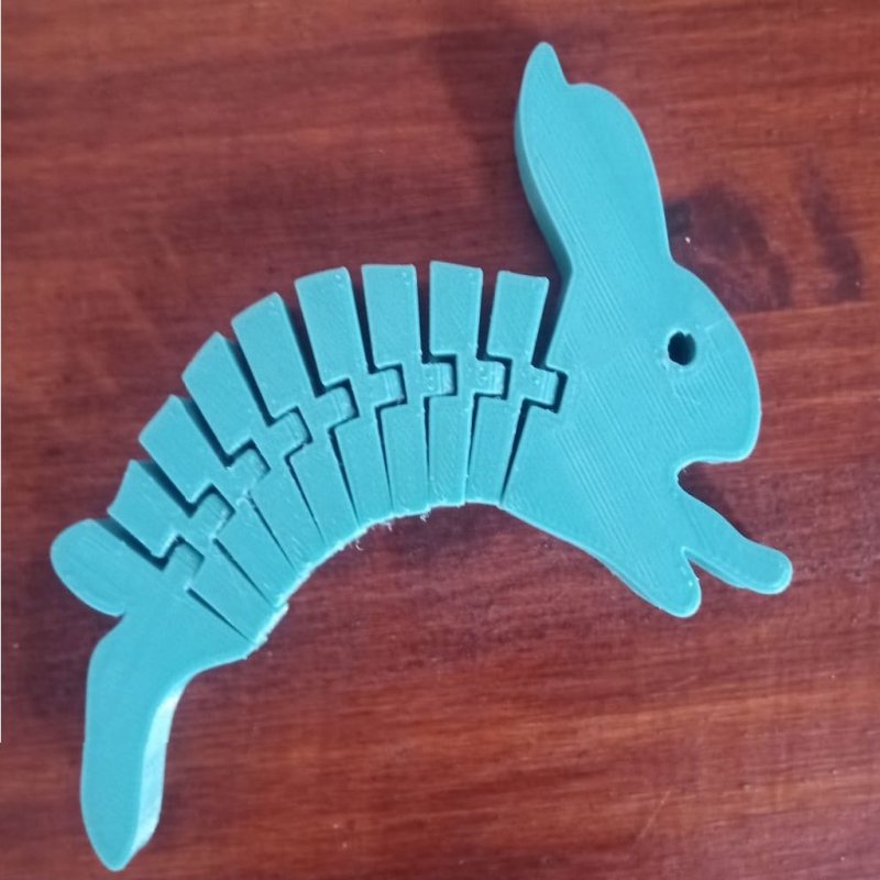 Flexi Hopping Rabbit 3D Printer Model Download Free STL File - 3axis.co