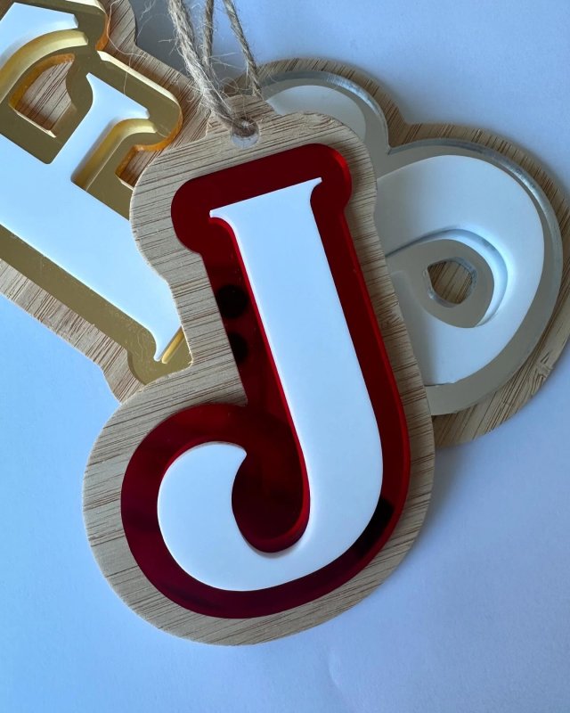 Laser Cut Layered Letter Keyring Alphabet Keychain Designs A-Z Free ...