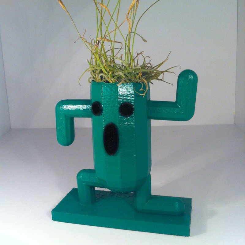 Cactuar Planter 3D Printer Model Download Free STL File - 3axis.co