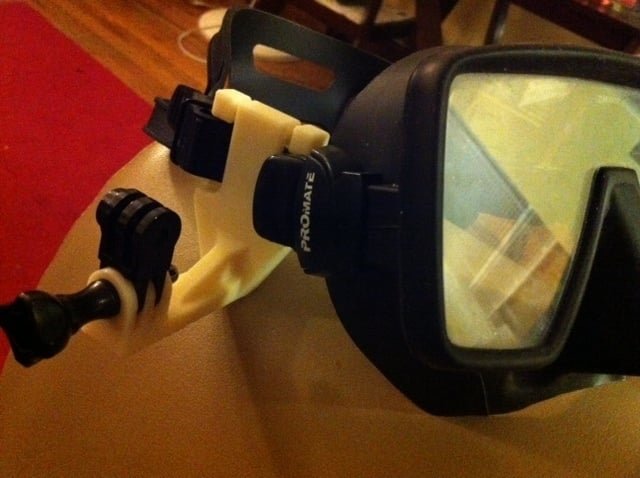 Easy-Install Gopro Scuba Mask Mount 3D Printer Model Download Free STL ...