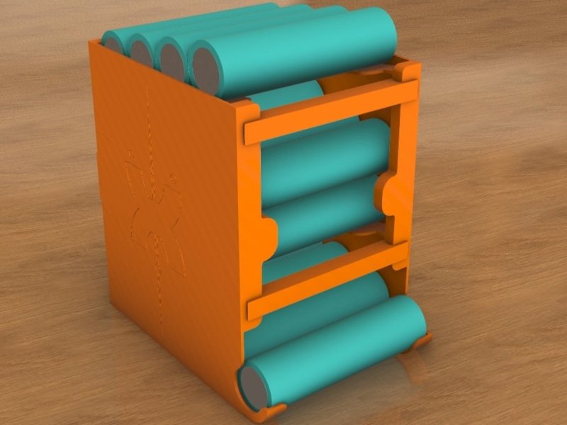 18650 Battery Dispenser 3D Printer Model Download Free STL File - 3axis.co