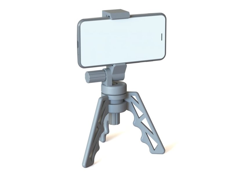 Tripod Folding Version 2 3D Printer Model Download Free STL File - 3axis.co