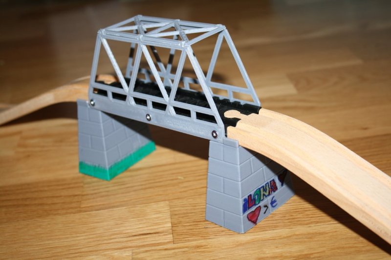 Train Track Bridge 3D Printer Model Download Free STL File - 3axis.co
