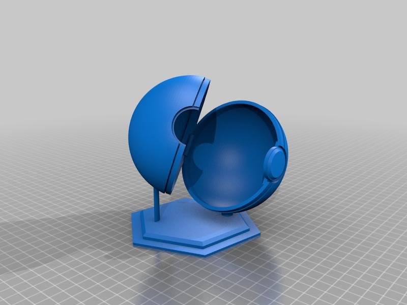 Pokeball Trophy 3D Printer Model Download Free STL File - 3axis.co