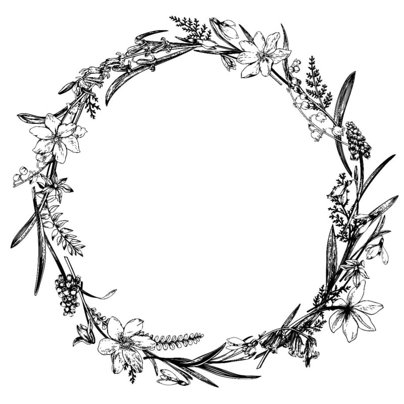 Wreath Floral Ornament For Laser Engraving DXF File Free Download ...