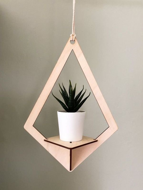 Laser Cut Hanging Plant Stand Free Vector Download - 3axis.co