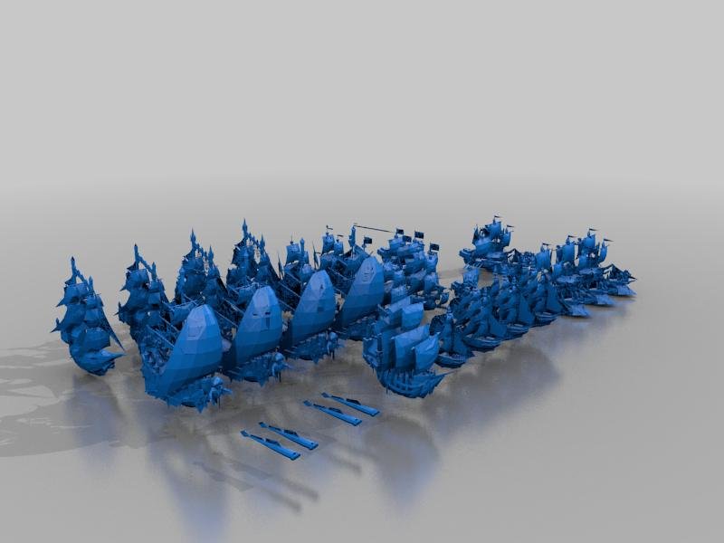 Vampire Coast Ship Fleets (mostly Unedited) 3D Printer Model Download ...