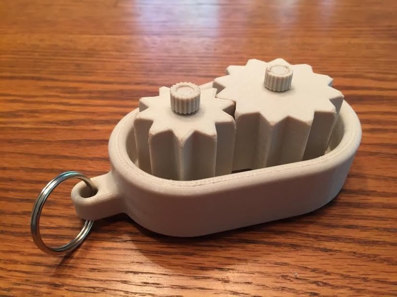 Gear Keychain/Pendant 3D Printer Model Download Free STL File - 3axis.co