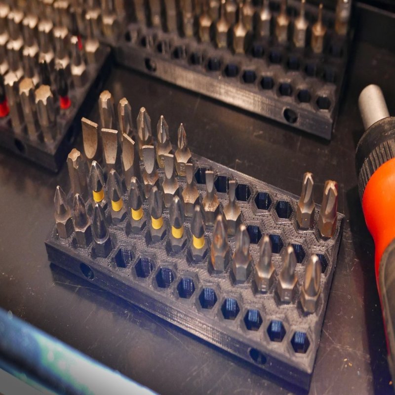 Bit Driver Tray Organizer – 4 X 12 3D Printer Model Download Free STL ...