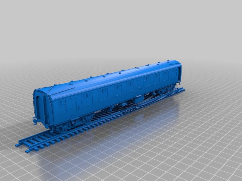 British Rail Mk1 Coach Ho Scale 3D Model 3D Printer Model Download Free ...