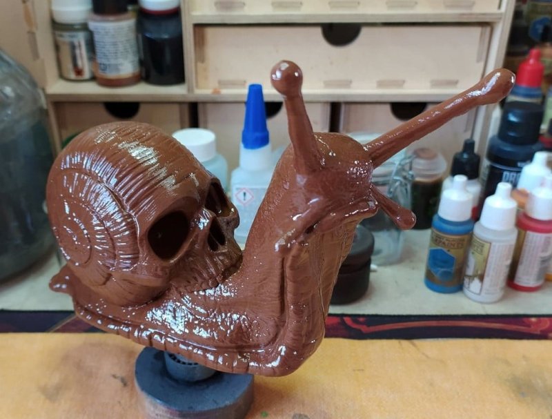 Skull Snail 3D Printer Model Download Free STL File - 3axis.co