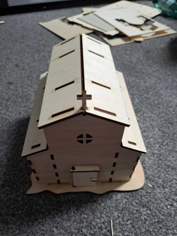Laser Cut Church 4mm DXF File Free Download - 3axis.co
