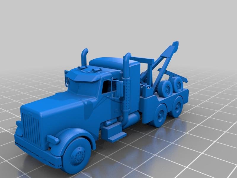 Truck Wrecker HO Scale 3D Printer Model Download Free STL File - 3axis.co