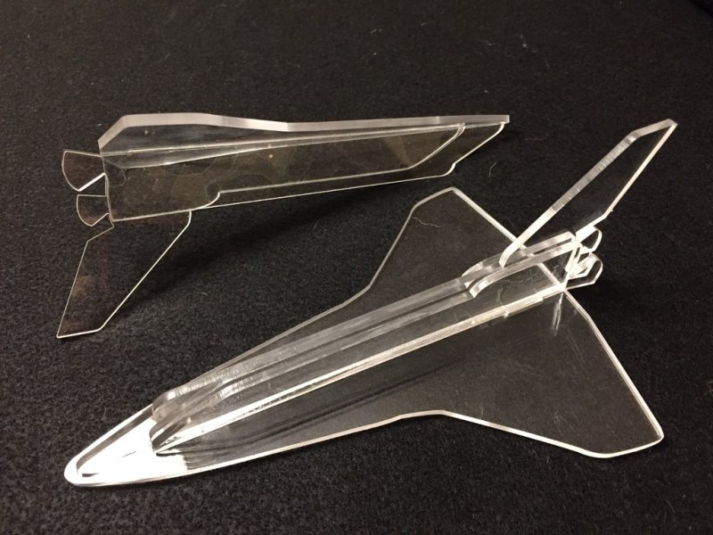Laser Cut Space Shuttle Acrylic SVG File Free Download - 3axis.co