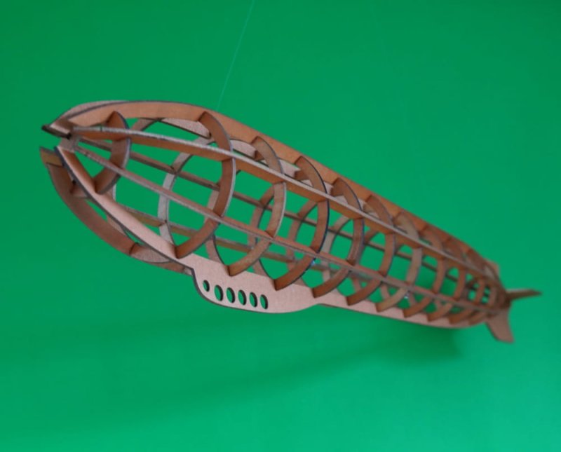 Laser Cut Zeppelin 3D Puzzle DXF File Free Download - 3axis.co