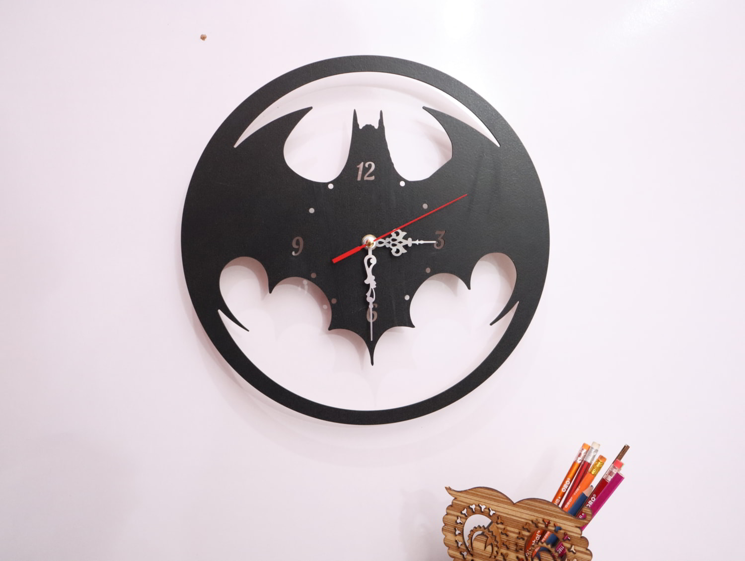 Laser Cut Batman Wall Clock SVG DXF CDR AI PDF Free Download - 3axis.co
