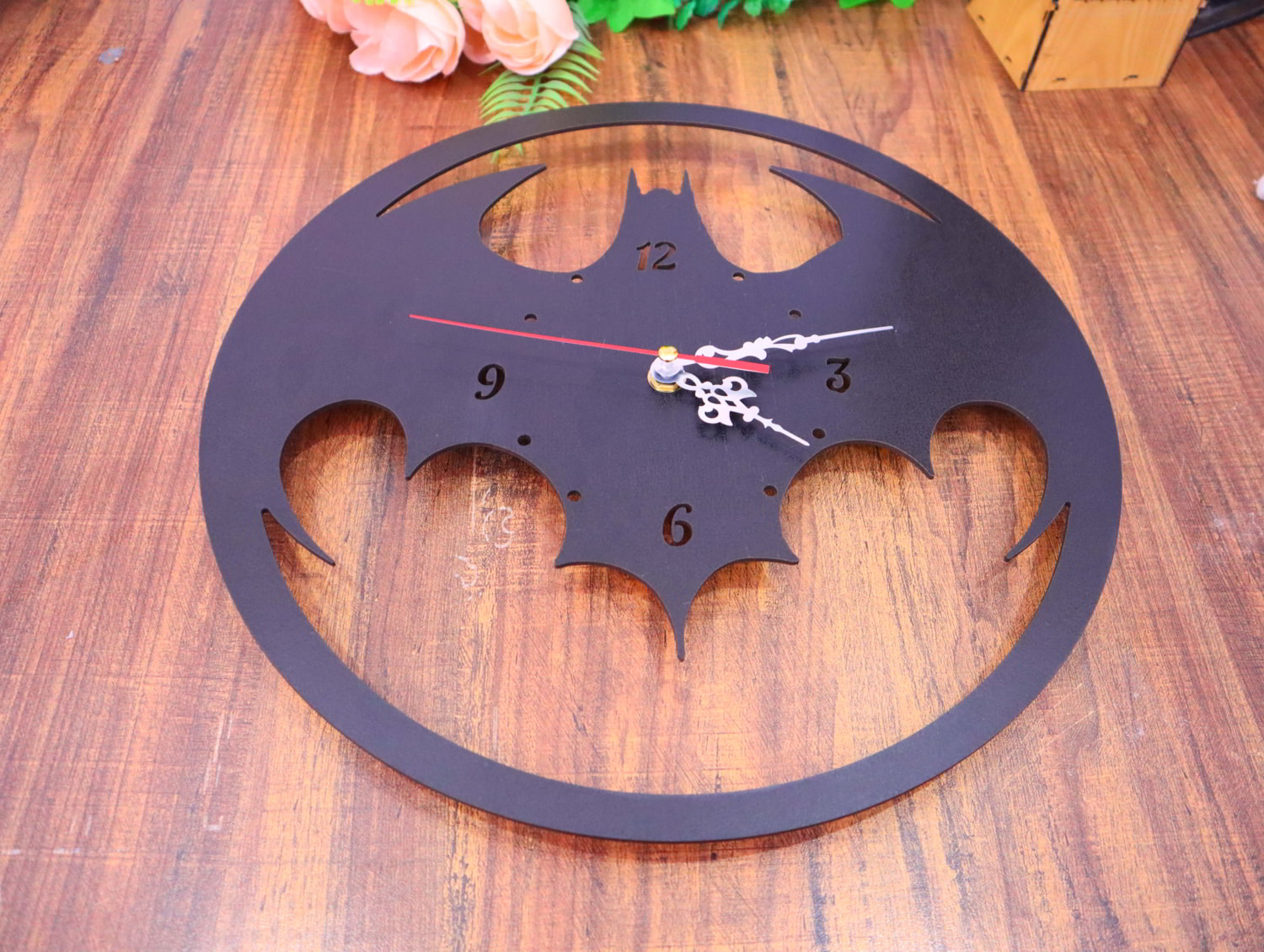 Laser Cut Batman Wall Clock SVG DXF CDR AI PDF Free Download - 3axis.co
