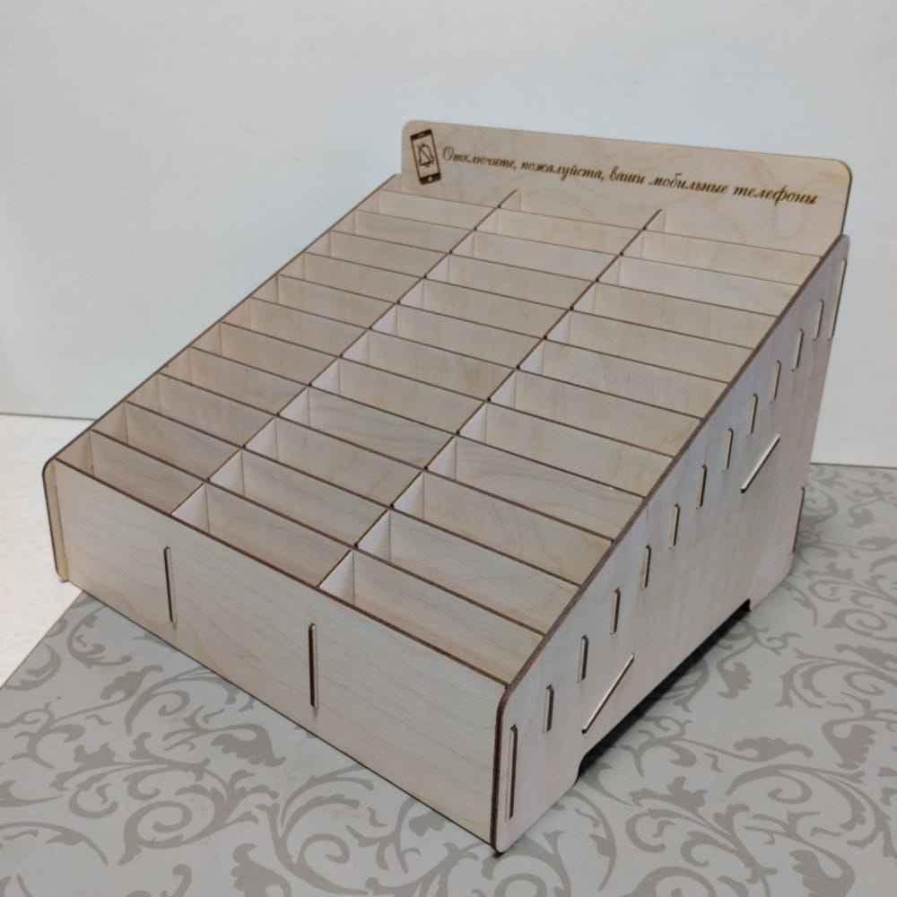 Laser Cut Classroom Cell Phone Storage Box Free Vector cdr Download ...