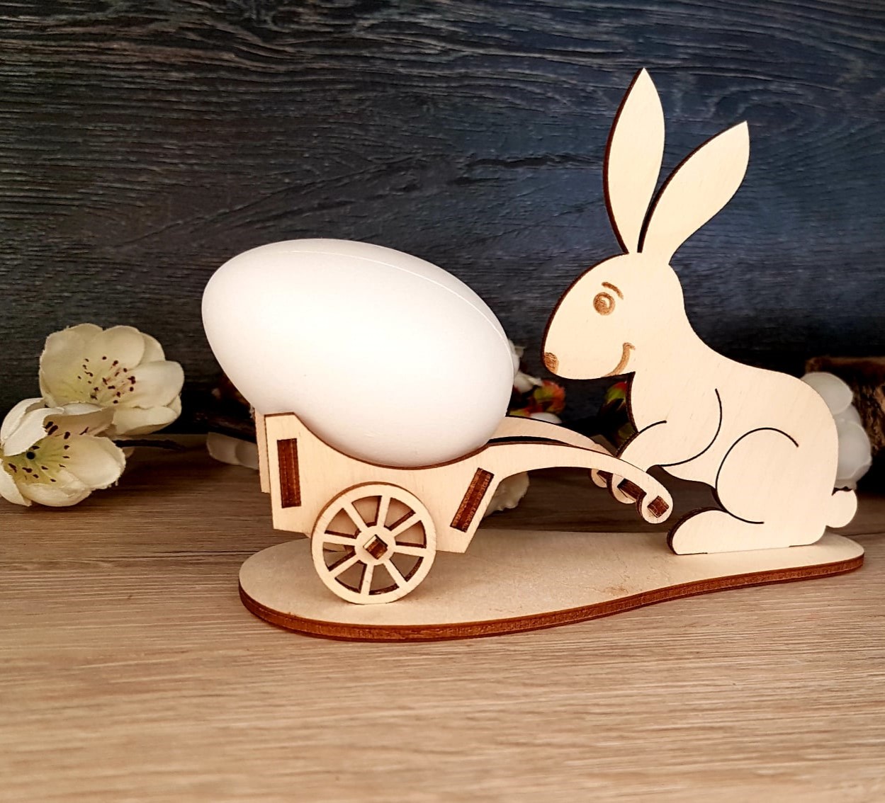 Laser Cut Easter Bunny Cart Free Vector cdr Download - 3axis.co