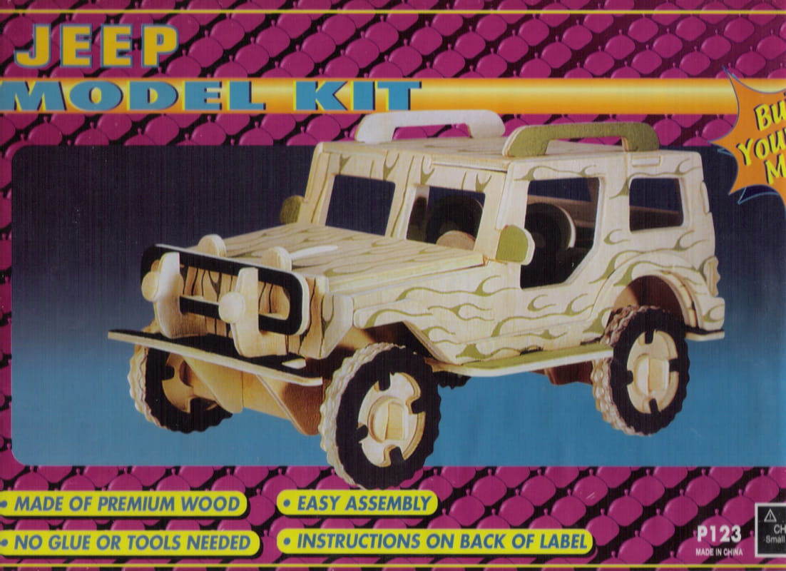 Laser Cut Jeep Model Kit Free Vector cdr Download - 3axis.co