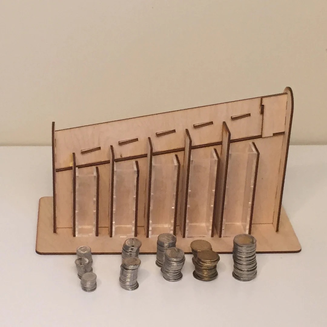 Laser Cut Canadian Coin Sorter DXF File Free Download - 3axis.co